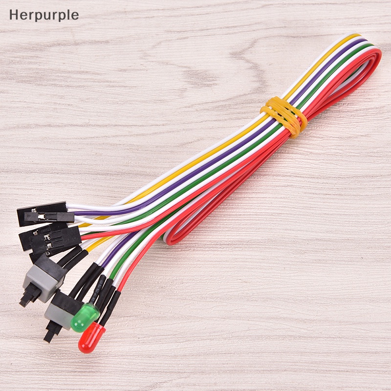 Herpurple ATX PC Compute Motherboard Power Cable 2 Switch On/Off/Reset ...