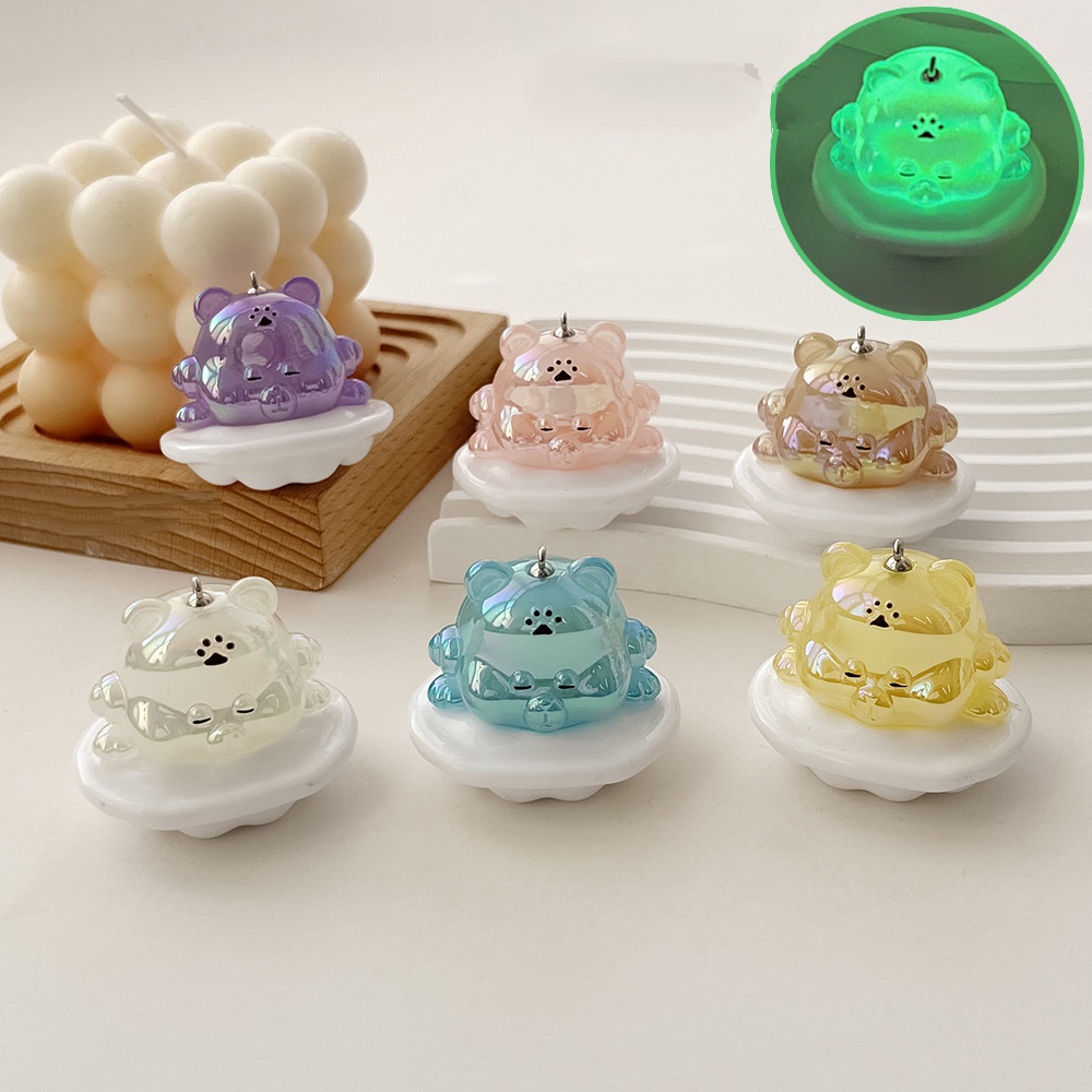 Luminous UV-plated turtle shell flying saucer alien sleeping bear DIY ...