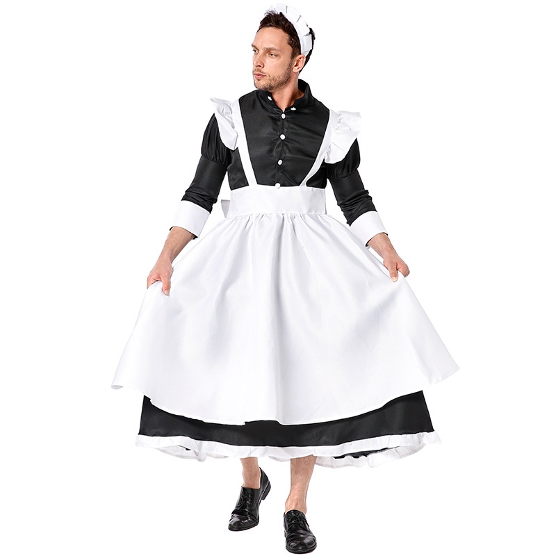 Funny Men Women Housekeeper Uniform France Servant Maid Dress Japanese ...