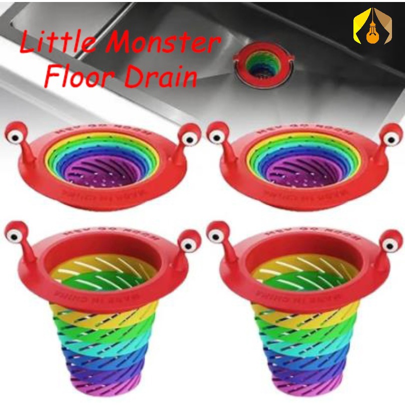 Anti-clog Sundries Trapper Rainbow Little Monster Drain Filter ...