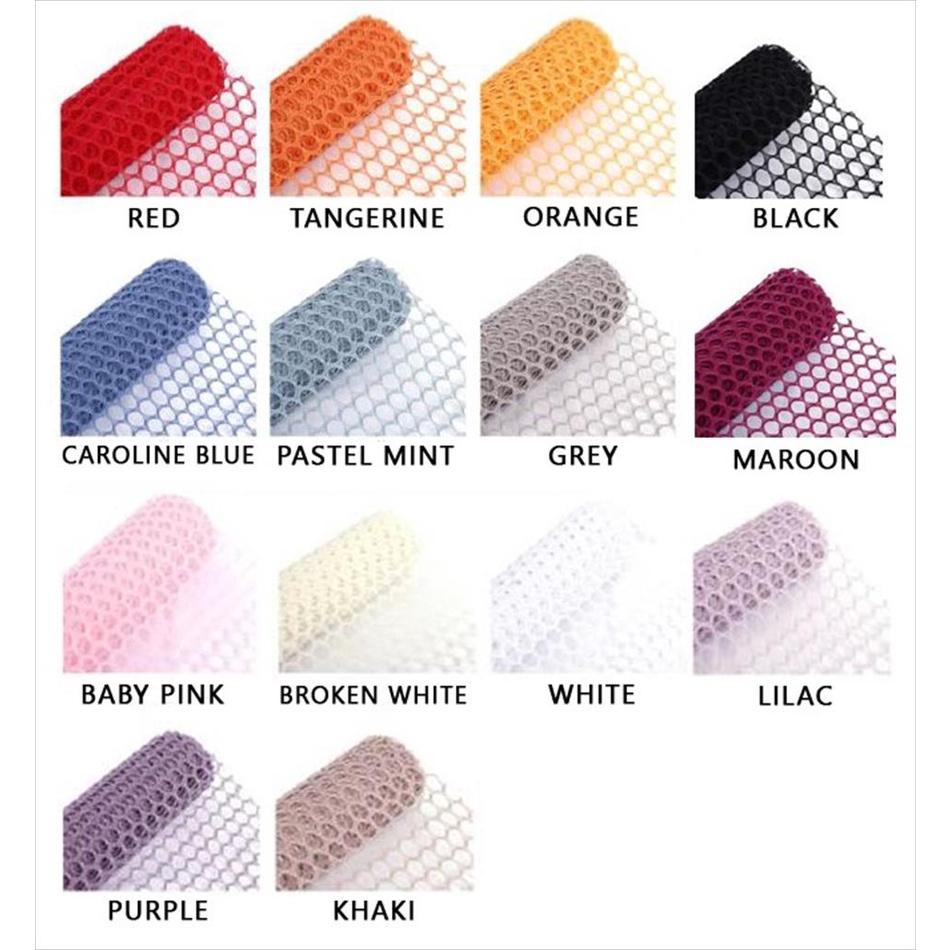 [60 X 50 CM] Korean Hollowed-out Rounded Style Flower Wrapping Mesh ...