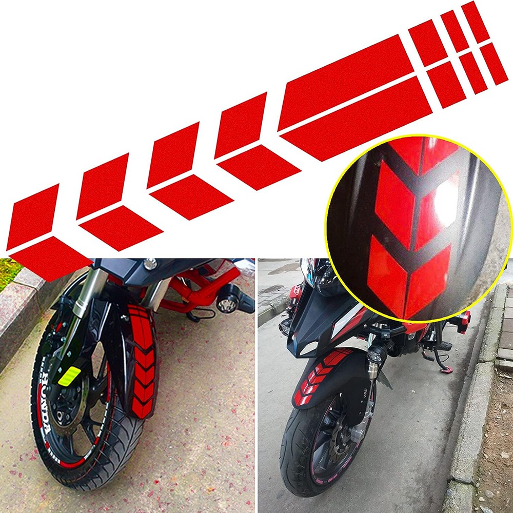 Front Fender Arrow Sticker Decoration Warning Reflective Tape ...