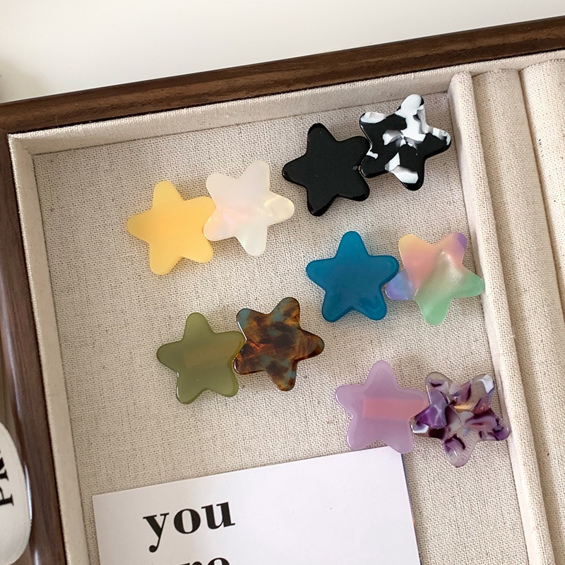 Mini Cute Acetic Acid Star Hairpin Hair Clips Headdress for Sweet Cool ...