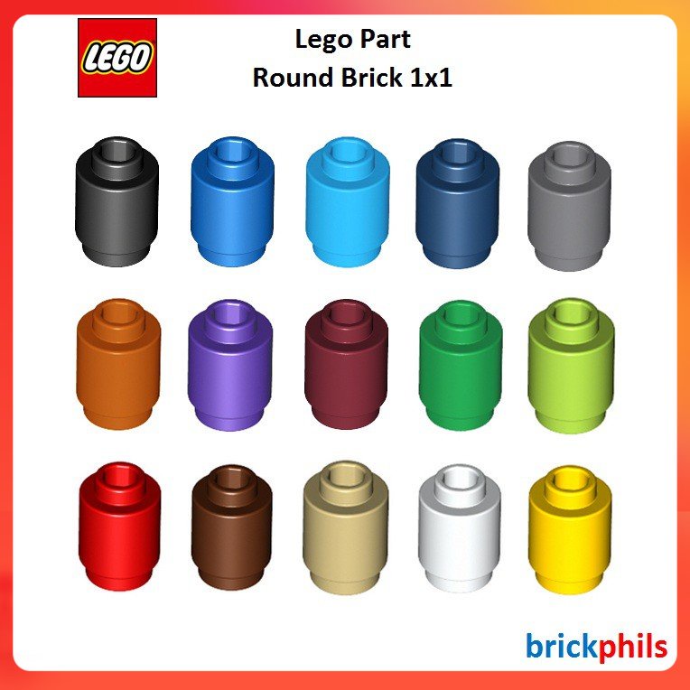Lego Part 3062b - Round Brick 1x1 (10pcs per Lot) | Shopee Philippines