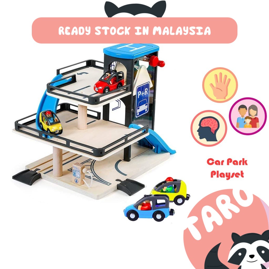 TARO Kids Lift Car Park Parking Lot Magnet Vehicle Toy Set Permainan ...
