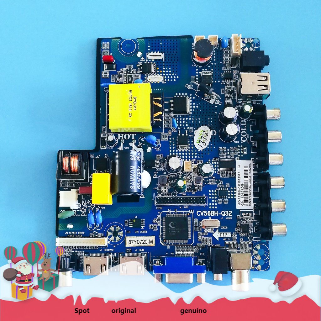 QSJZHY Original Cv56xh-u32 Motherboard Cv59sh-u32 Cv56bh-q32 Tp.v56.pb826 Remote Control ...