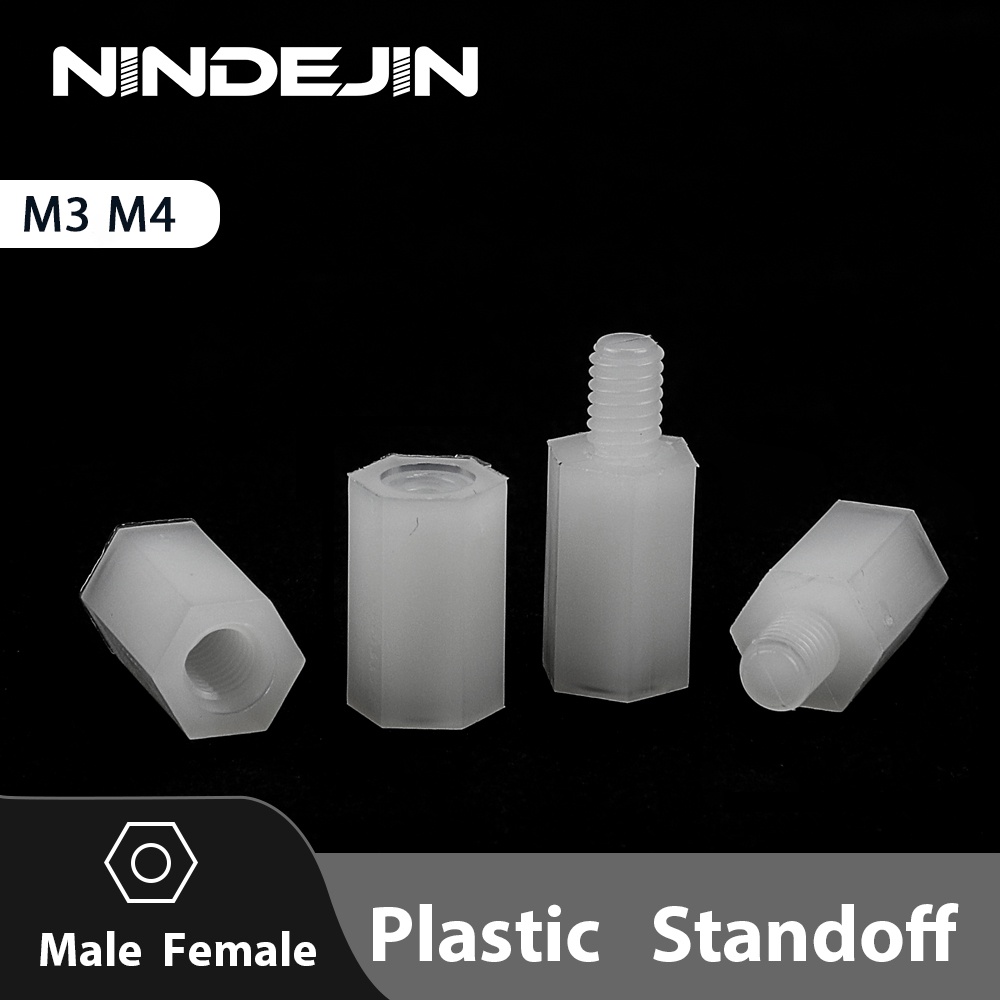 Nylon Hex Standoff Spacer M3 M4 Male Female Plastic Standoff Spacing Screw for Pillar PCB ...