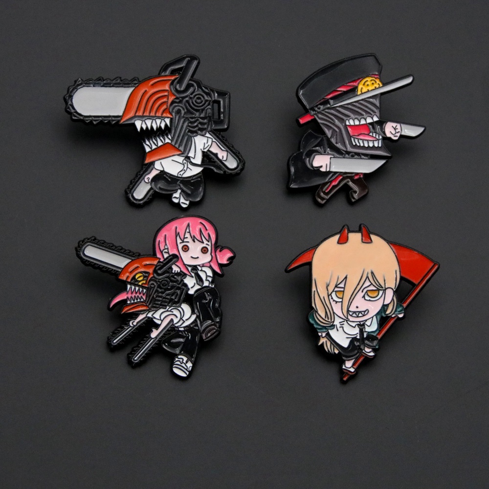 Anime Chainsaw Man Pins Brooch Power Denji Pochita Makima Badges