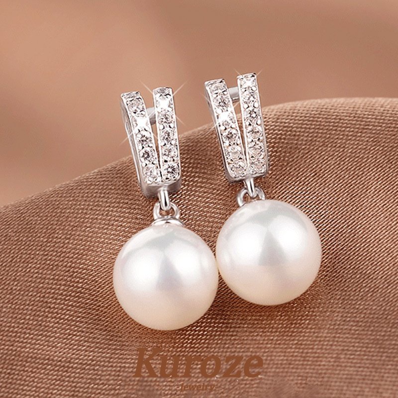 Kuroze 925 Silver New Large High-Grade Sense Imitation Pearl Socialite ...