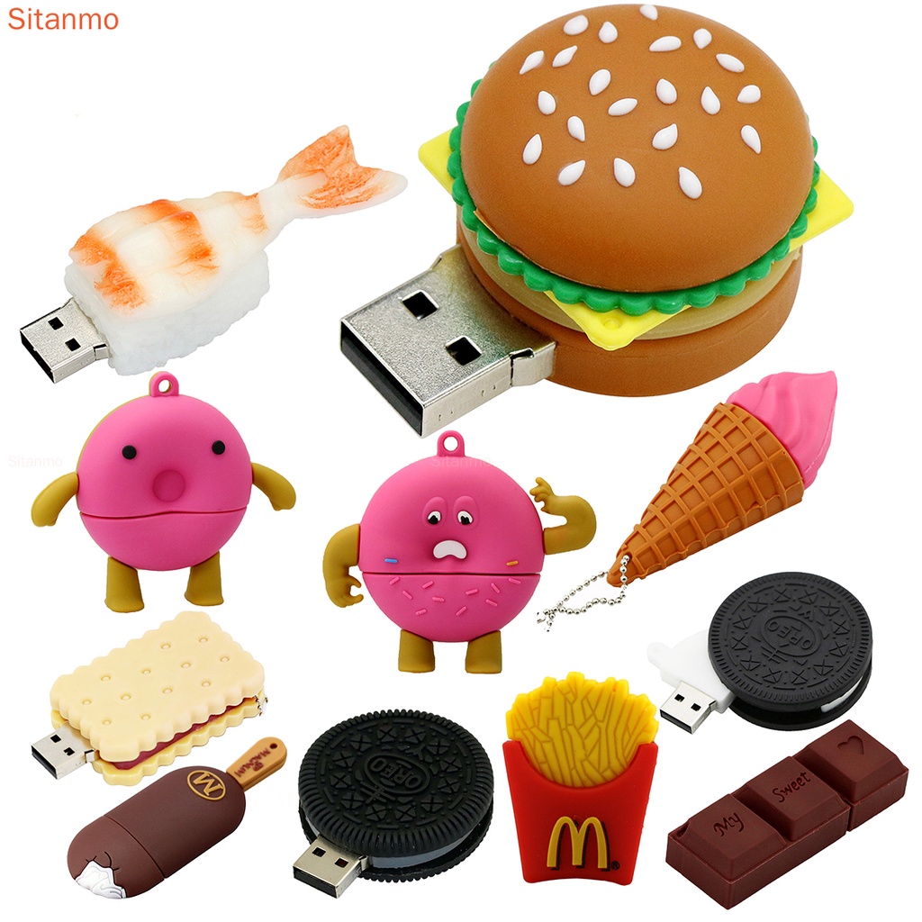 Hamburger Pendrive 64GB 128GB 1TB 2TB Large Real Capacity USB Flash ...