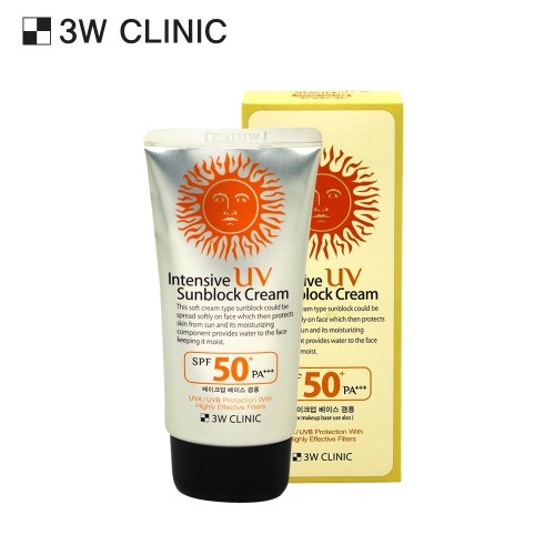 [3W CLINIC] Intensive UV Sunblock Cream SPF50+ PA+++ 70ml | Shopee Philippines