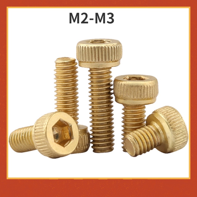 [XJK] M2/M2.5/M3 Brass Hexagon Socket Screw Extension Cylindrical Head Bolt | Shopee Philippines