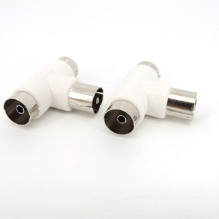 T-Type 2-Way TV Splitter Antenna Connectors Adapters Coaxial Cable with ...