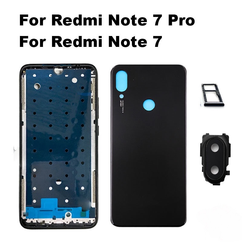 Full Housing For Xiaomi Redmi Note 7 Pro Back Battery Cover Rear Case ...