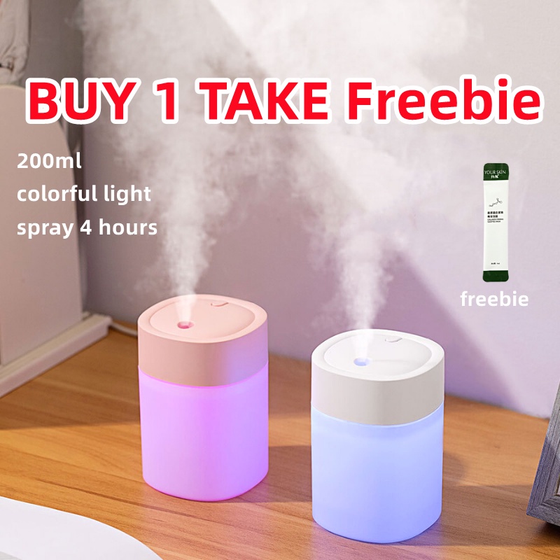 100% Original 220ml Air Humidifier USB Charge Electric Warm Night Light ...