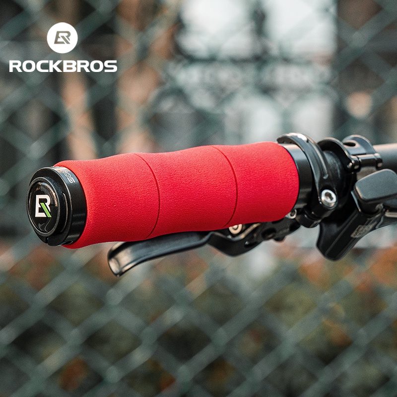 Rockbros Bicycle Handlebar Bamboo Joint Texture Non-slip Bilateral ...