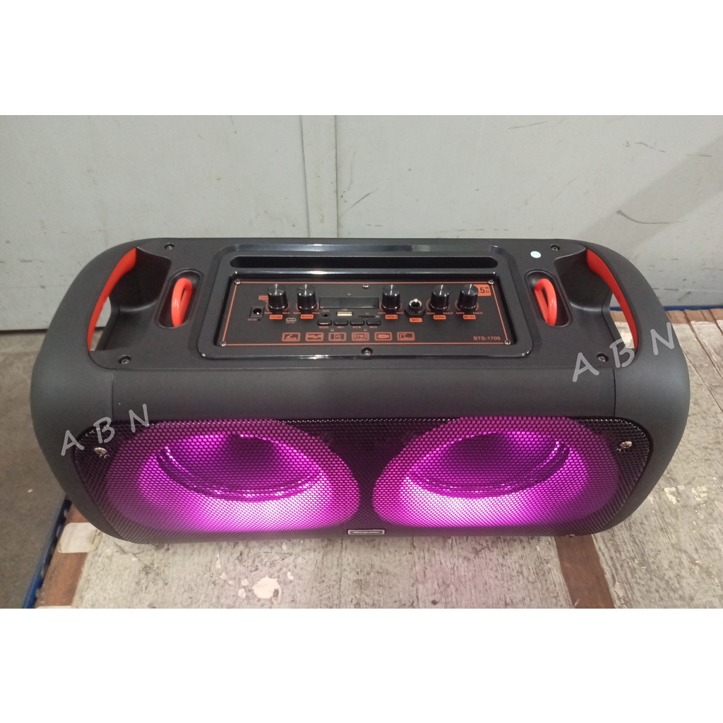 Portable Subwoofer Bluetooth Speaker with Wireless MIC Brodu BTS-1709 ...