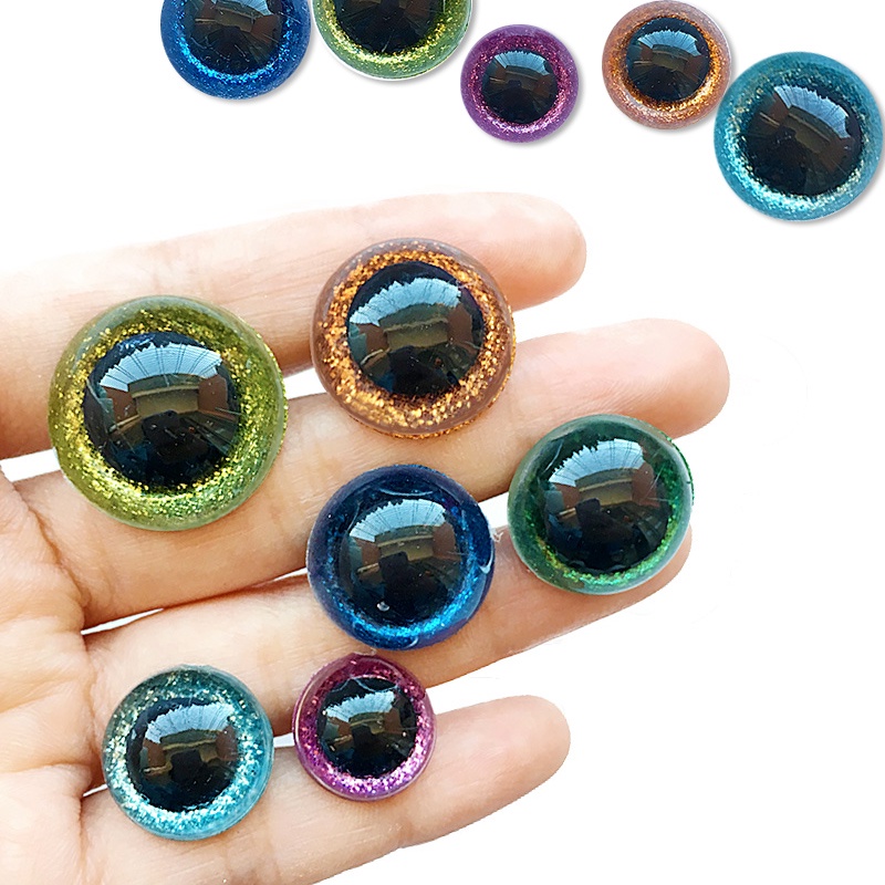 10Pc/set 16/18/20/24mm Stuffed Toy Eye TY Plastic Glitter Eye Plastic ...