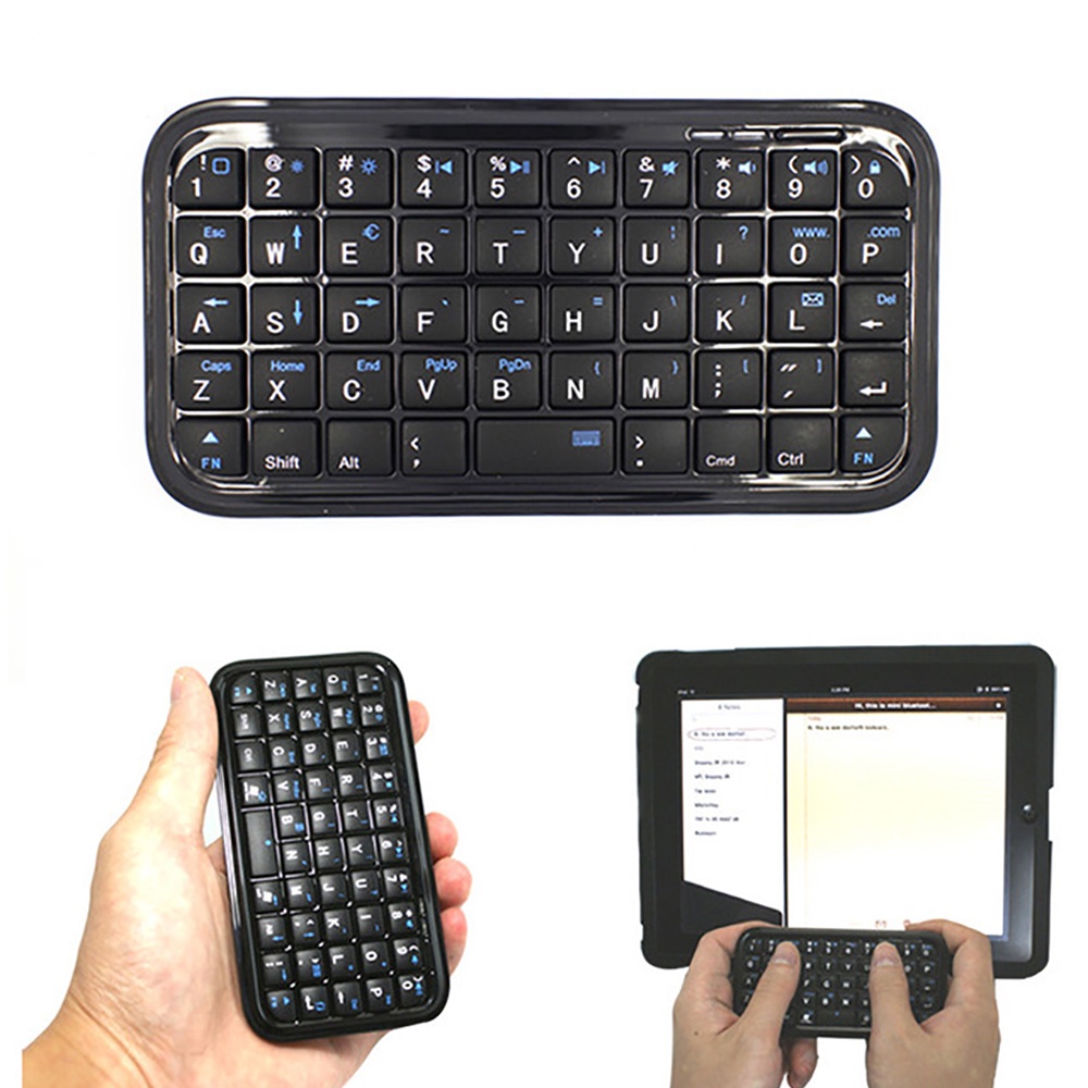 Mini Bluetooth-compatible 3.0 Keyboard Rechargeable Slim Travel Size ...