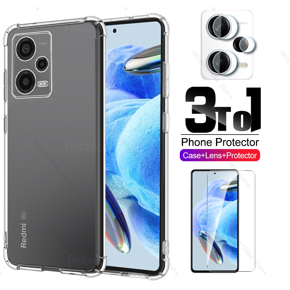3To1 For Xiaomi Redmi Note 12 Pro 5G Case Clear Silicone Cover ...