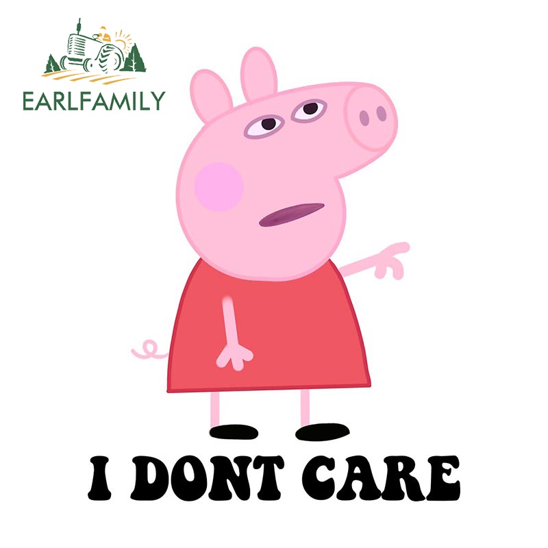 EARLFAMILY 13cm x10.6 cm Peppa Pig Car Sticker Trolley Scratch-Proof ...