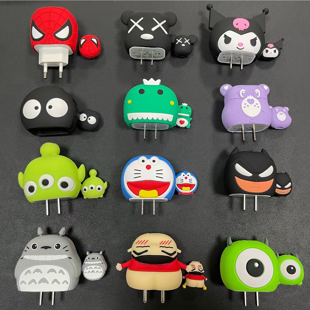 Disney Mickey Minnie Marvel Spider Man Cartoon Cable Protector Suitable ...