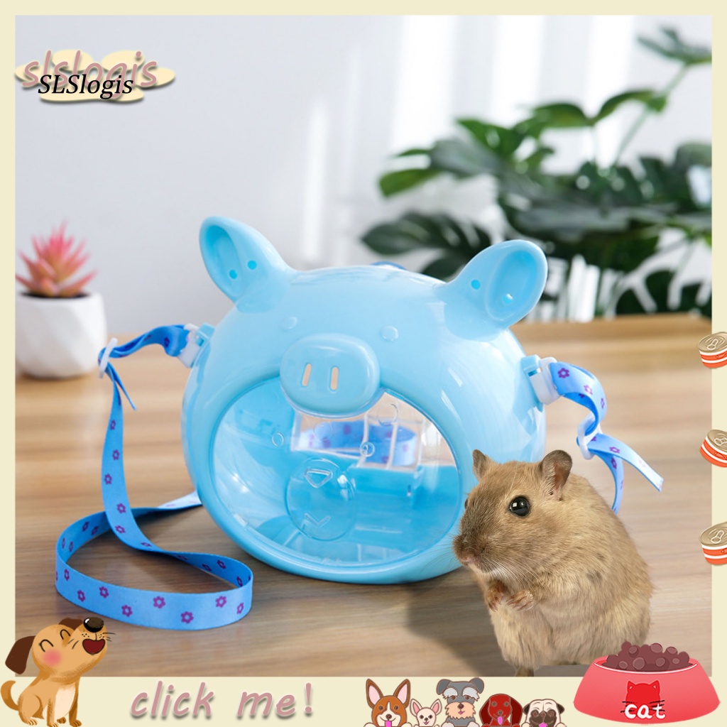 SGW_ Small Pet Carrier Large Space Breathable Visible Pig Head Shape ...