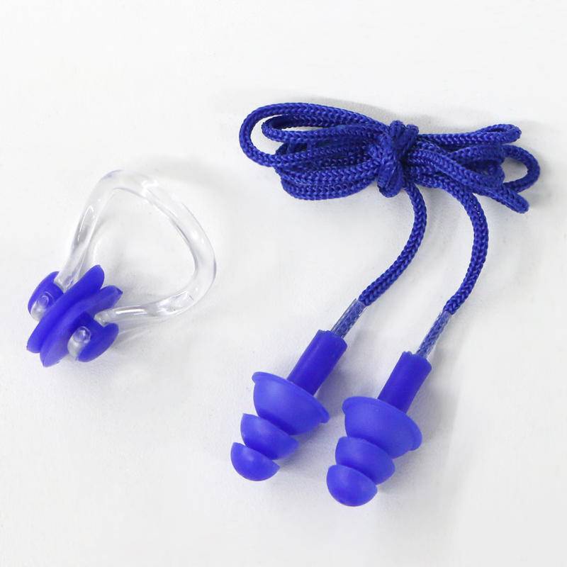 Earplugs Swimming Ear Plugs Connected with Wires Swimming Nose Clips ...