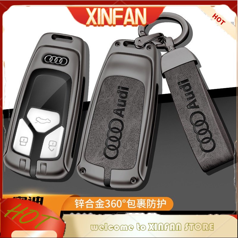 XINFAN Zinc Alloy Car Remote Key Case Full Cover for Audi A1 A3 A4 B9 ...