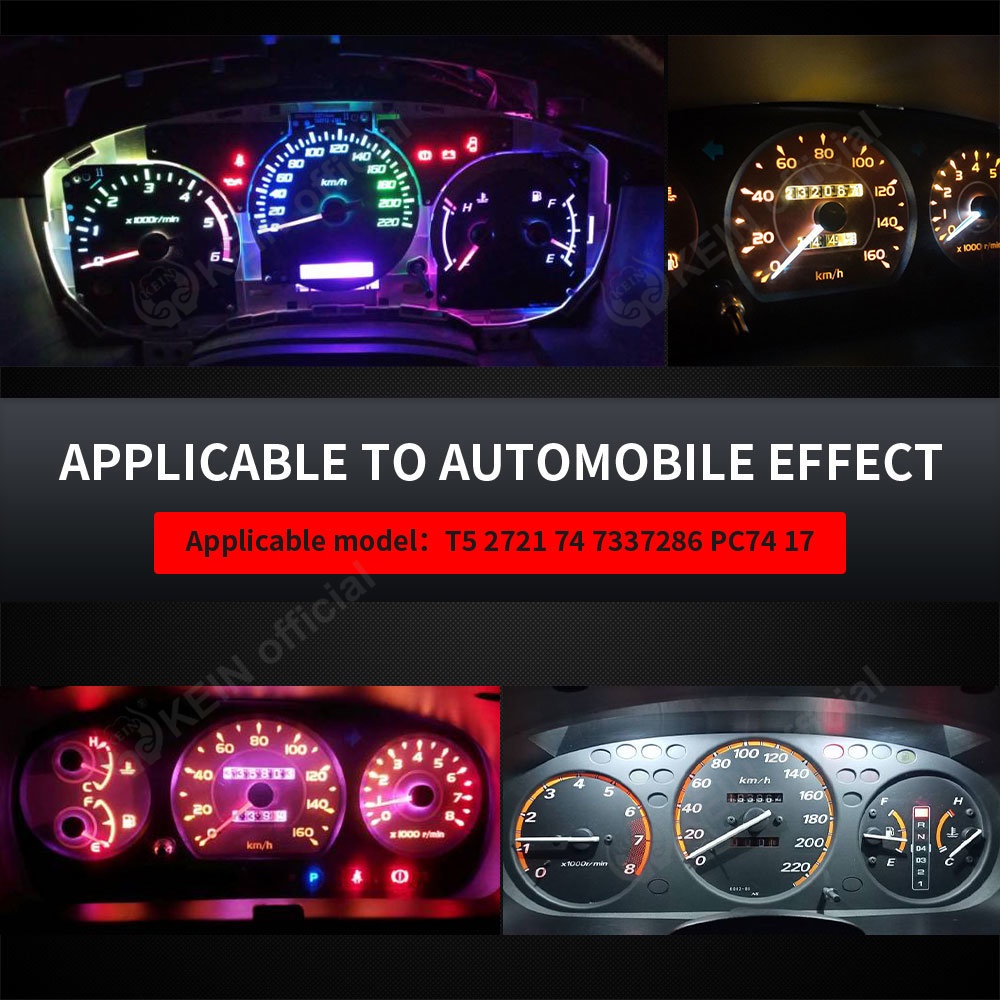 KEIN 5PCS Bulb Meter T5 Led Dashboard Light W3W 73 74 COB Cluster Gauge ... KEIN 5PCS Bulb Meter T5 Led Dashboard Light W3W 73 74 COB Cluster Gauge ...