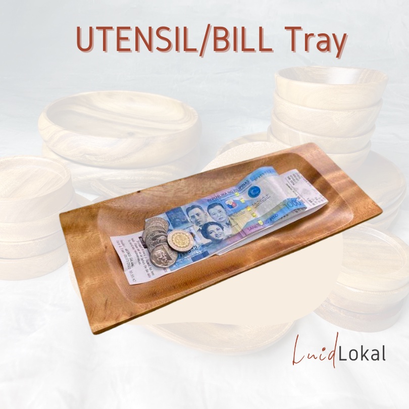 LUID LOKAL CHANGE TIP BILL RECEIPT CREDIT CARD TRAY UTENSILS BARBECUE ...