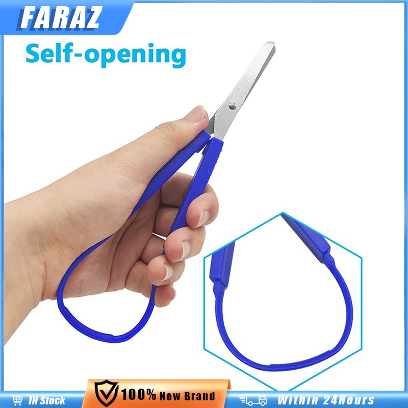 1PC Kids Loop Handle Scissors Adaptive Grip Paper Cutting Scissors Home ...