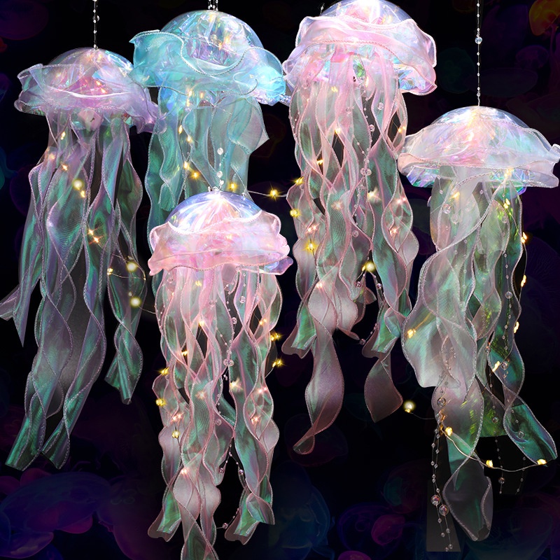 Mermaid Theme Party Decor DIY Jellyfish Lantern Under The Sea Colorful ...