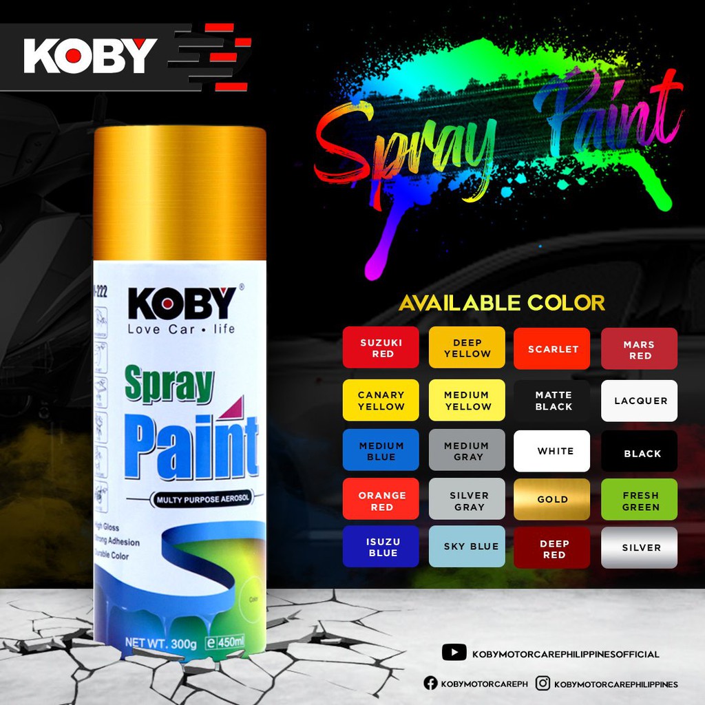 99pro Motorcycle Accessories Aerosol Koby Spray Paint Multi Purpose ...
