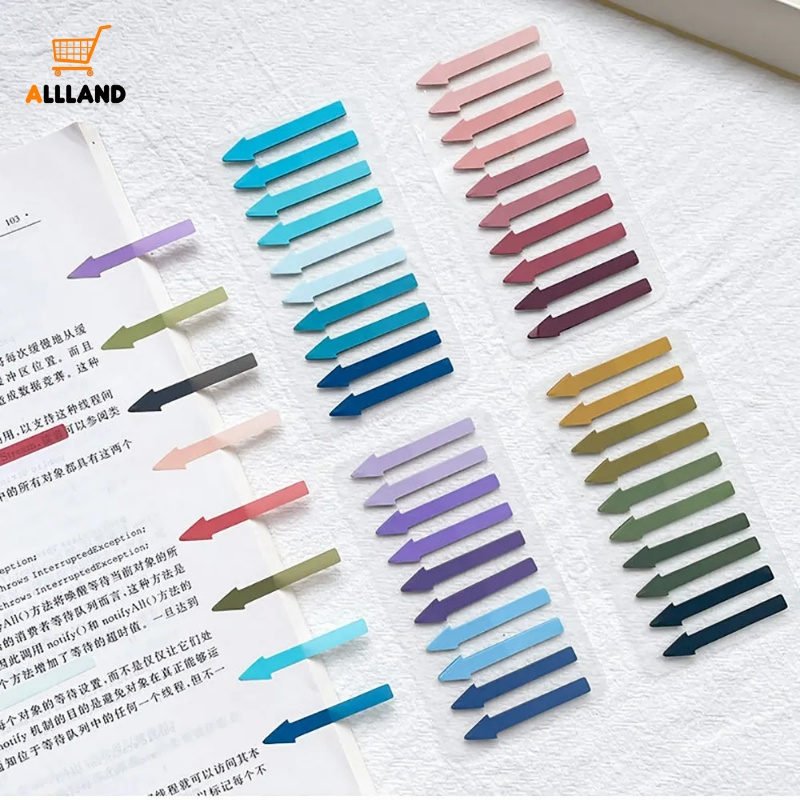 200 Sheets Arrow Flags Sticky Note/ PET Translucent Fluorescent Index ...