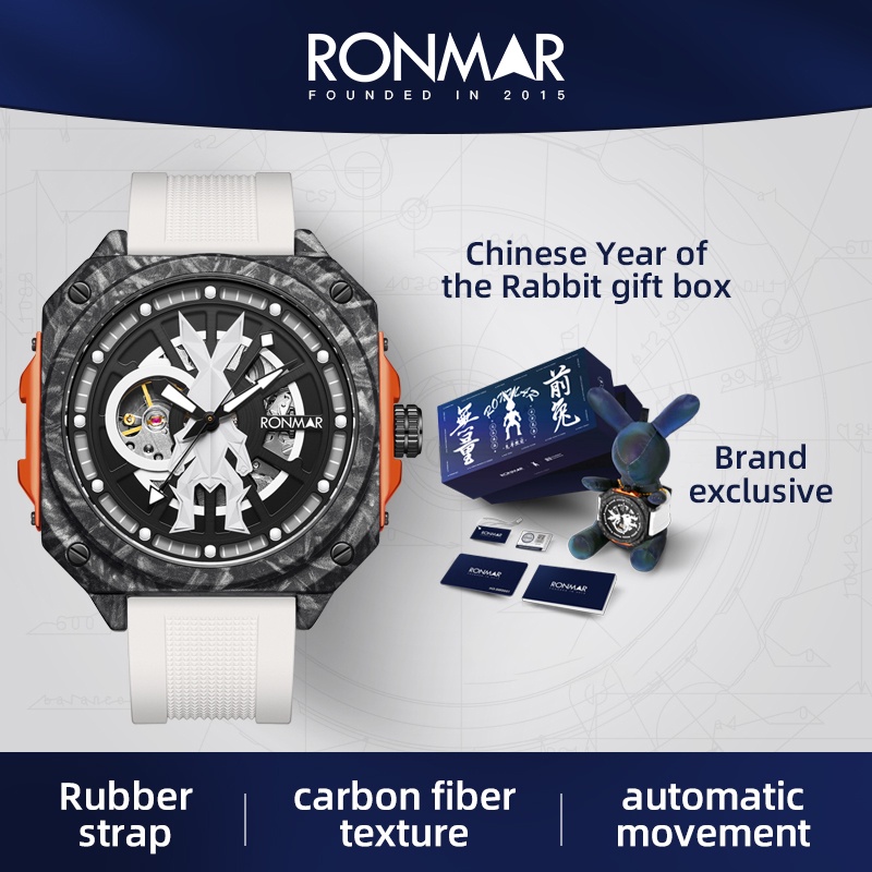 RONMAR 2023 New Men's Watches Mechanical Waterproof Automatic Watch For ...
