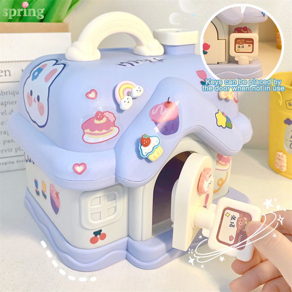 Cute House Shaped Piggy Bank Cartoon Petty House Piggy Bank Toys Coin ...