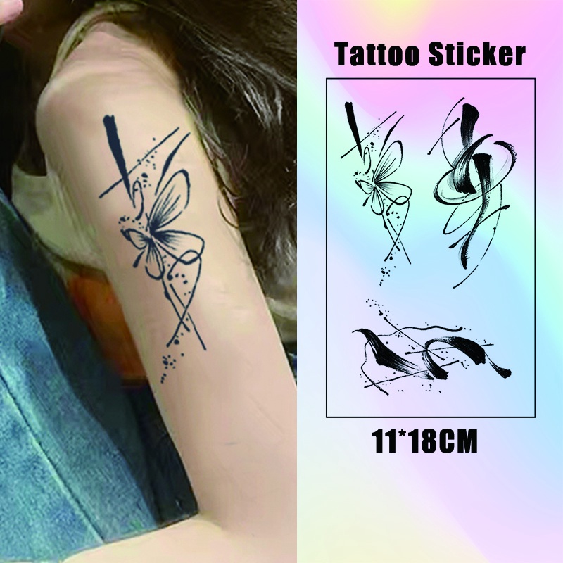 【SUN】Tattoo Sticker Waterproof Long Lasting Minimalist Tattoo Magic ...