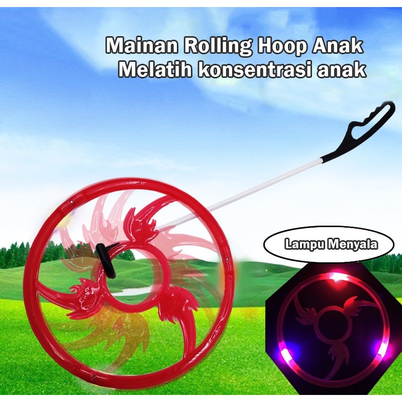 05-Children's Toy Rolling Ring Hoop LED Physical Training Balance Toy ...
