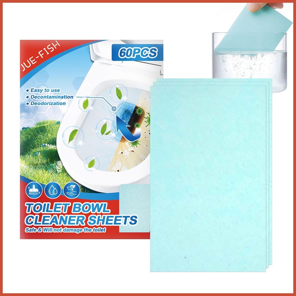 Toilet Bowl Cleaner Sheets 60 Sheets Eco Friendly Toilet Bowl Cleaner ...
