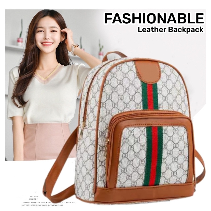 Korean New style backpack for women school bag waterproof Leather cute ...