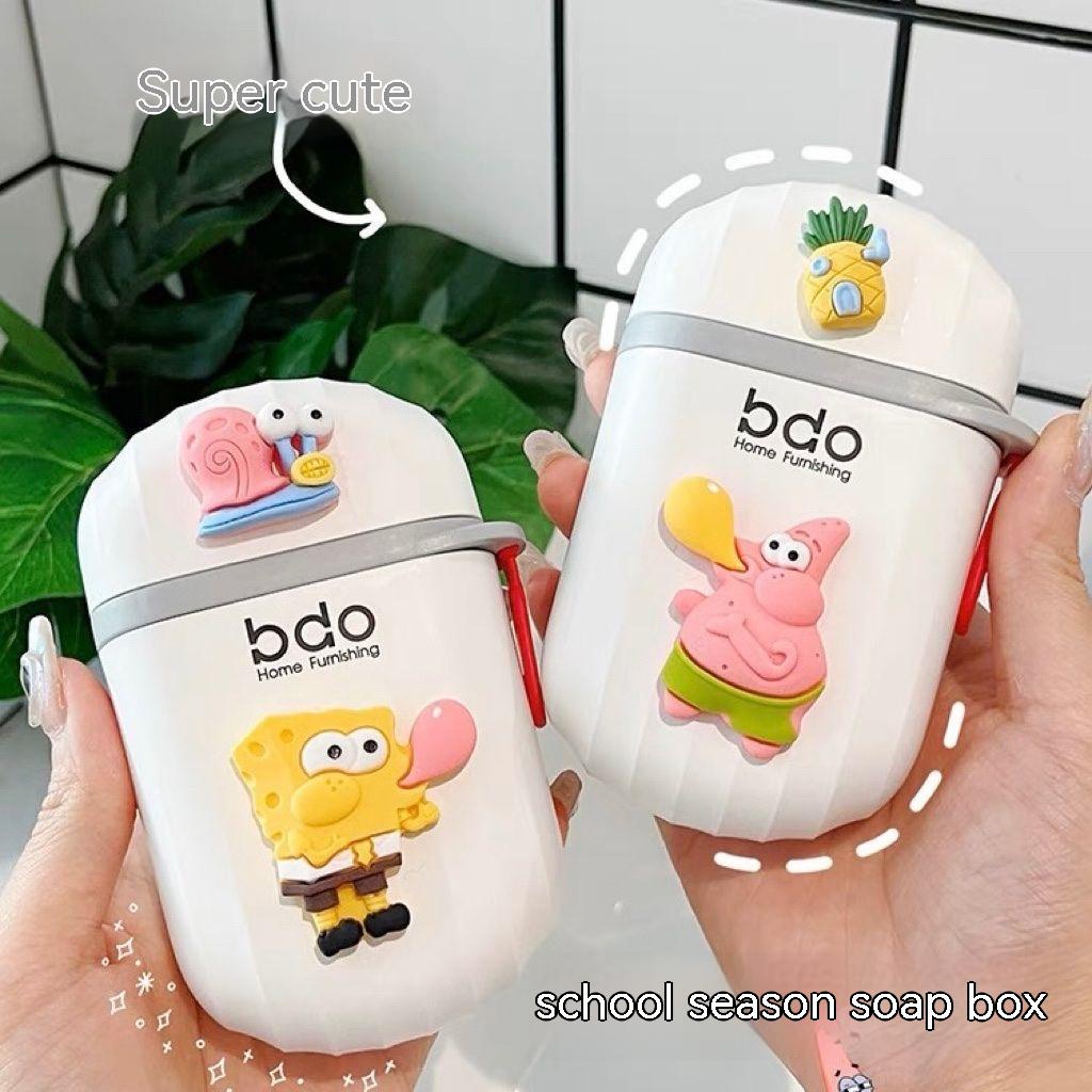 School Season Cute Cartoon Soap Box Portable Travel Soap Box with ...