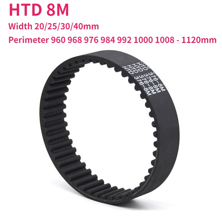 HTD 8M Closed Loop Rubber Synchronous Belts Pitch 8mm Width 20/25/30 ...