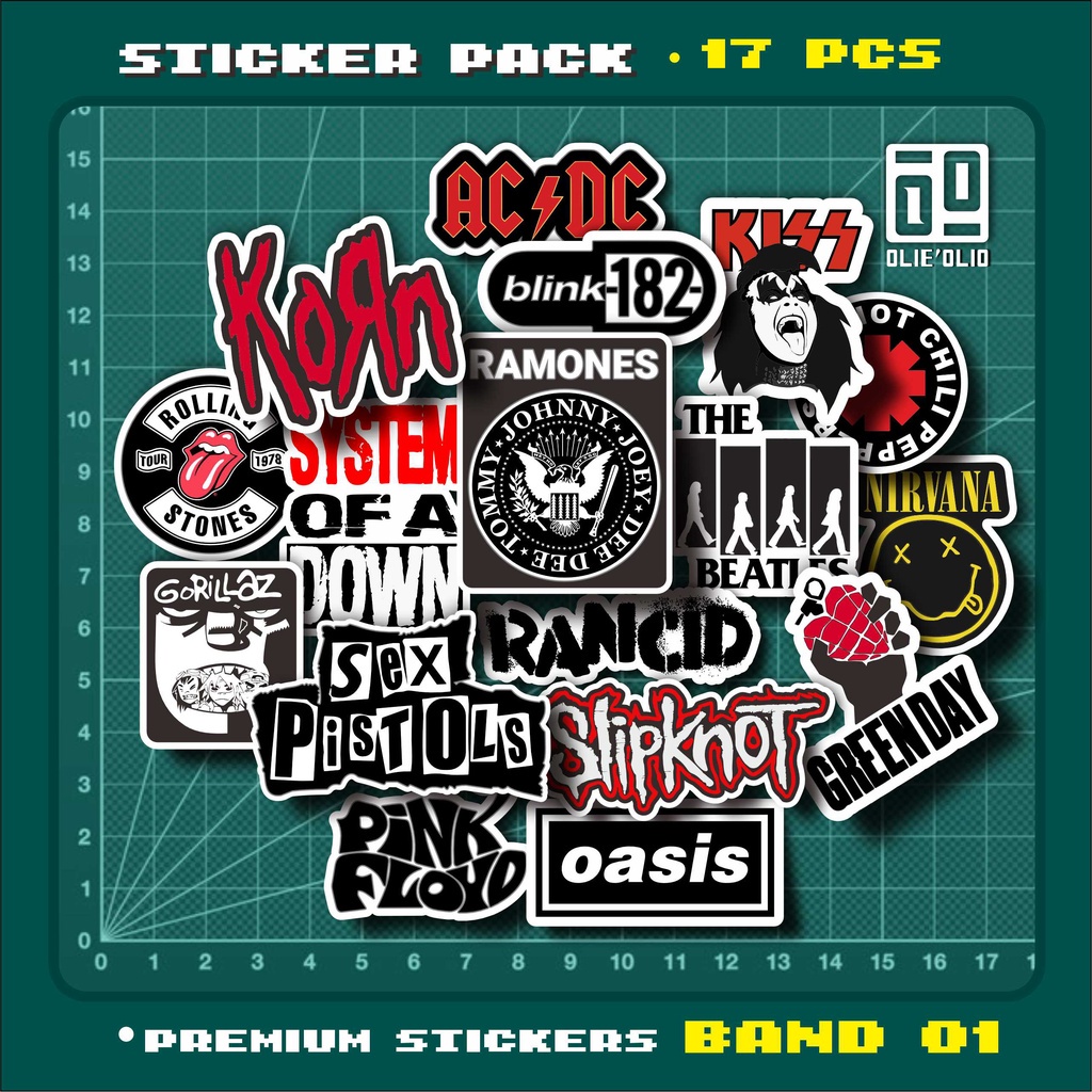 Metal PUNK GRUNGE CUSTOM BAND STICKER | Tumbler STICKER | Helmet ...