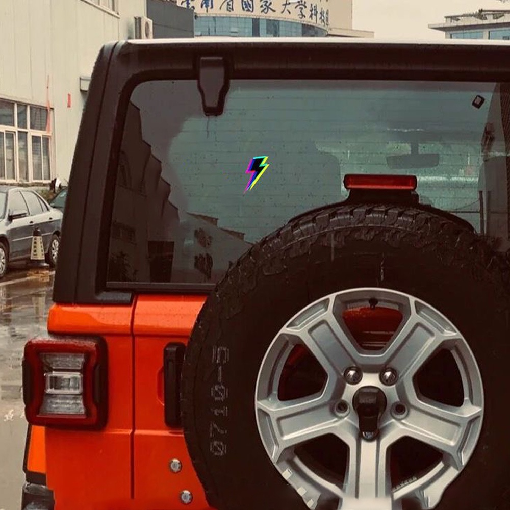 JDM Lightning Car Sticker Cyberpunk Reflective Decal Motorcycle Helmet ...