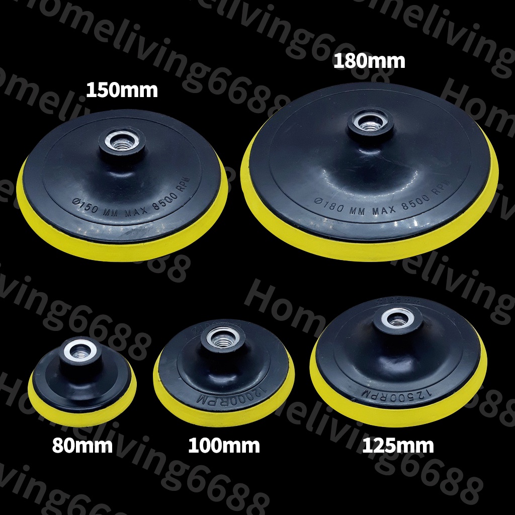 3"/4"/5"/6"/7" M10-M16 Polishing Disc Polisher Backing Pad Thread ...