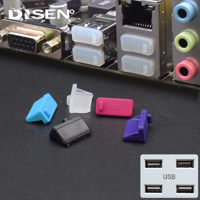 10/20/50PCS Colorful USB Dust Plug Charger Port Cover Cap Female Jack ...