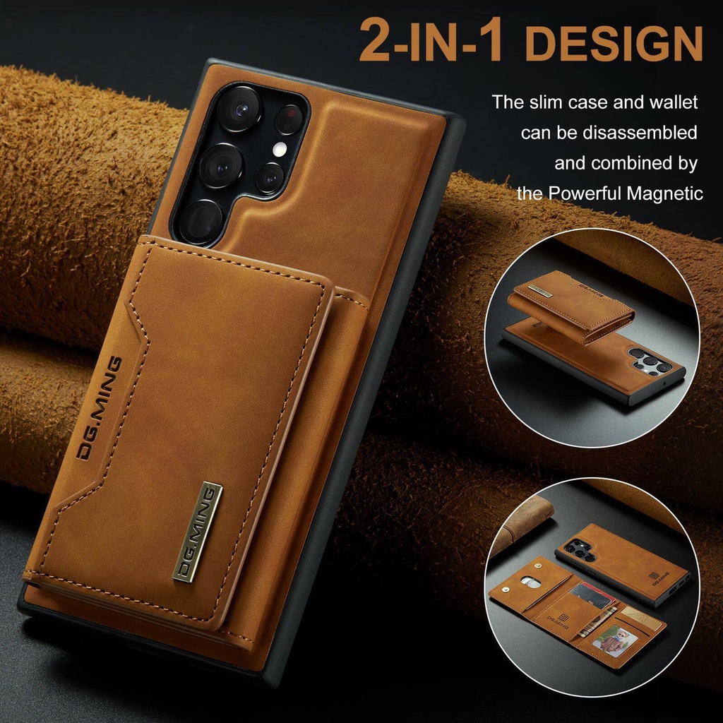Detachable Leather Wallet Case with Magnetic Flip Kickstand Card Holder ...