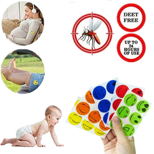 Anti Mosquito sticker Insect Smiley Mosquito Repellent Stickers ...