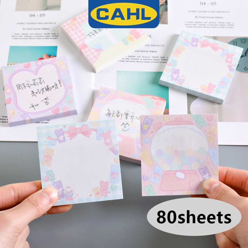 Sticky Notes 80Sheets 3 x 3 Inch Memo Pad Cartoon Self-Stick Pads ...